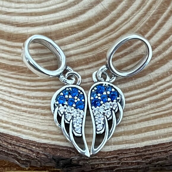Pandora | Jewelry | Pandora Sparkling Splitable Angel Wings Dangle ...